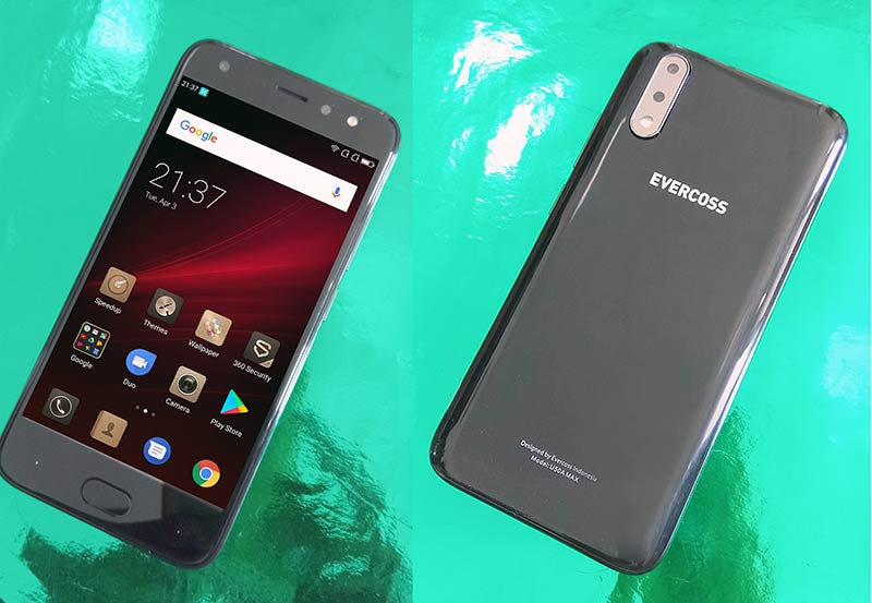Evercoss U50A Max, Smartphone Empat Kamera Rp 1 Jutaan