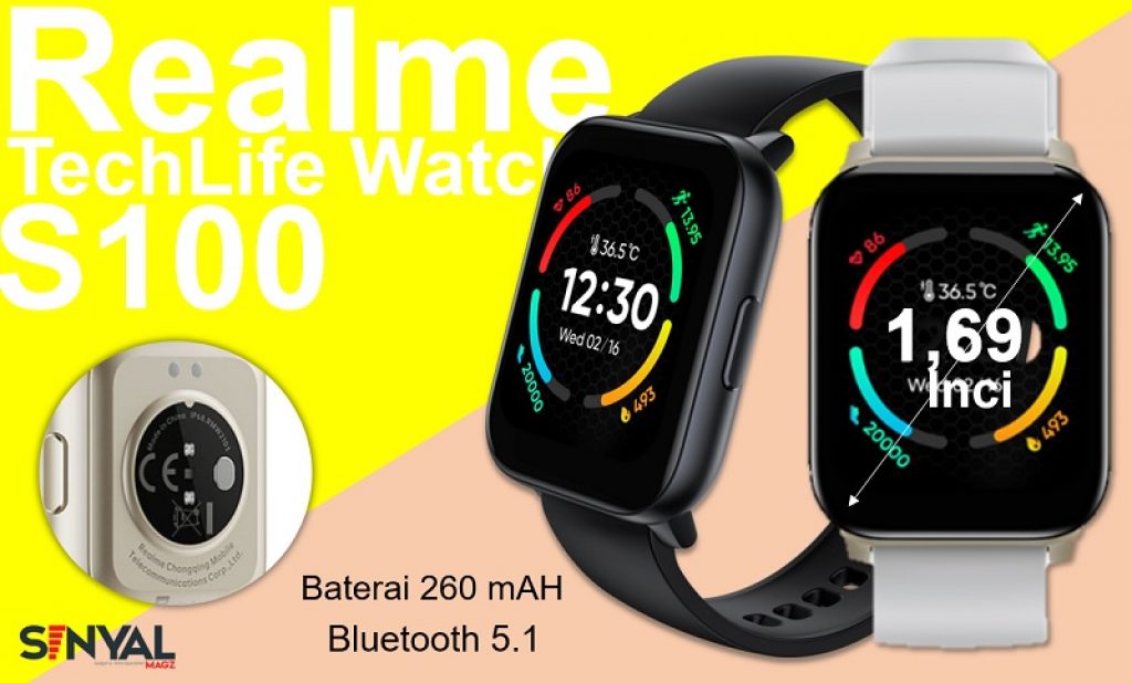 Realme Techlife Watch S100, Smartwatch Harga di Bawah 500 Ribu - Sinyal ...